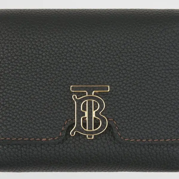 Burberry Logo Plaque Trifold Wallet