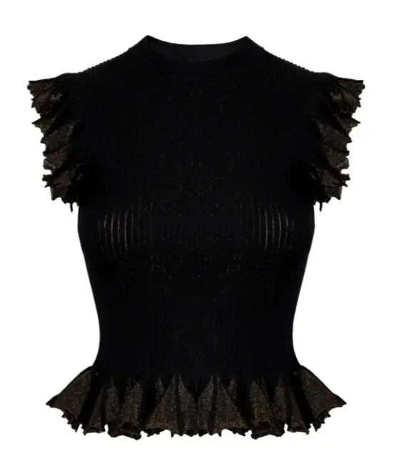 Ulla Johnson Leila Ruffled Top - Black