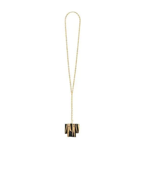 Celine Nevelson Project Necklace Vermeil And Oak Wood - Yellow