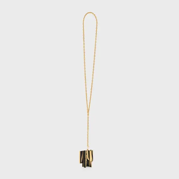 Celine Nevelson Project Necklace Vermeil And Oak Wood