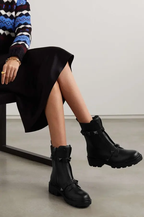 Valentino Garavani Rockstud Combat Boots