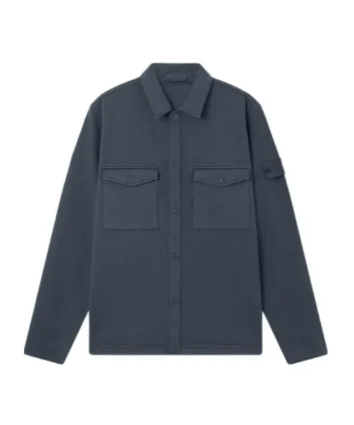 Stone Island Regular Fit Buttoned Shirt - Slate Blue