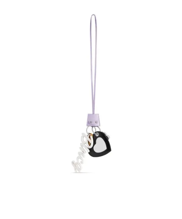 Balenciaga Le City Charm Heart In Lilac/black - Multicolor