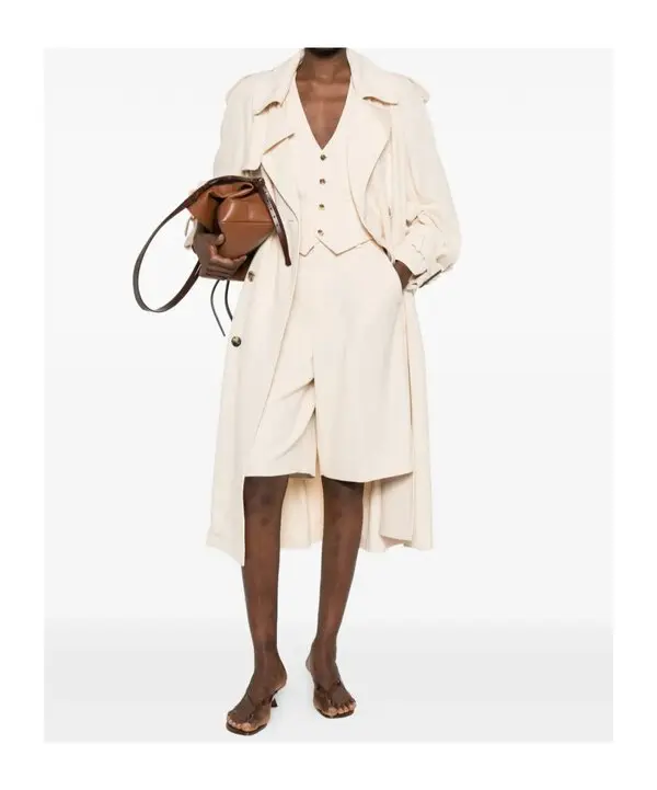Wardrobe.NYC Buttoned Belted Trench Coat