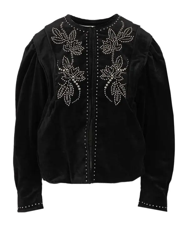 Isabel Marant Étoile Studded Velvet Blouse - Black
