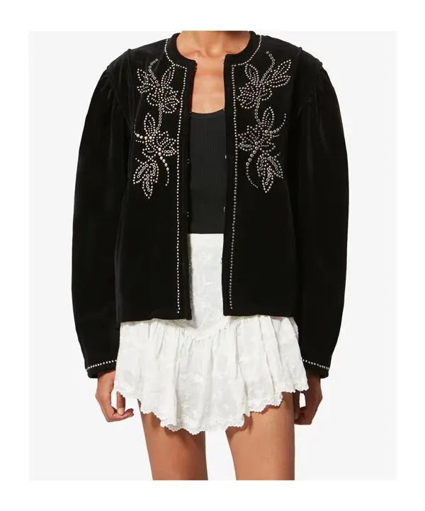 Isabel Marant Étoile Studded Velvet Blouse