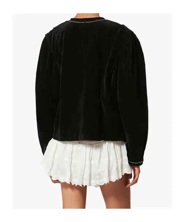 Isabel Marant Étoile Studded Velvet Blouse