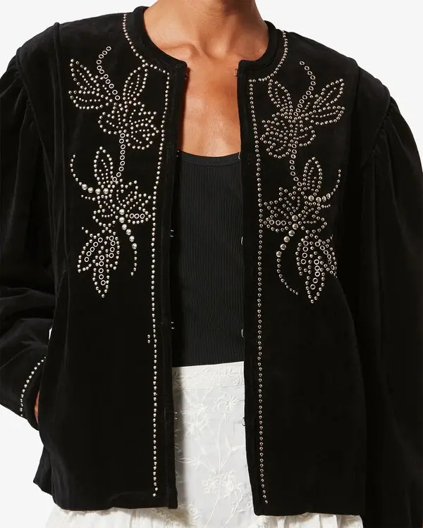 Isabel Marant Étoile Studded Velvet Blouse