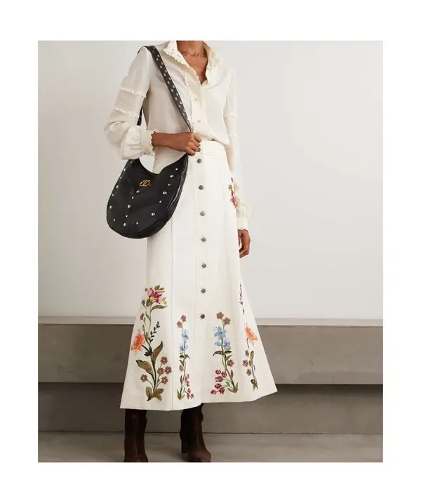 Valentino Garavani Crepe De Chine Shirt With Band Collar And Long Sleeves