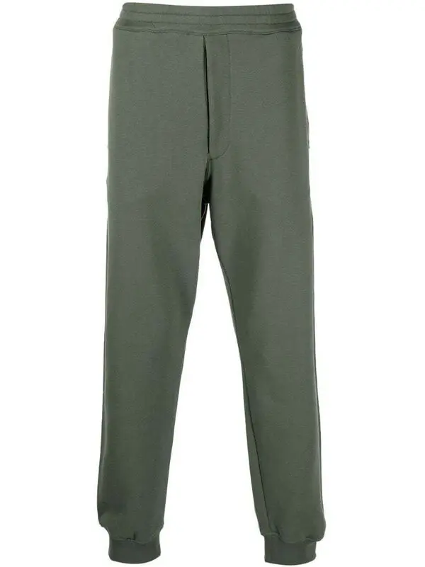 Alexander McQueen Logo Printed Elastic Waist Jogging Pants - Black