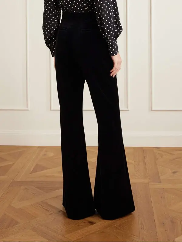 Valentino Garavani Flare Leg Velvet Pants