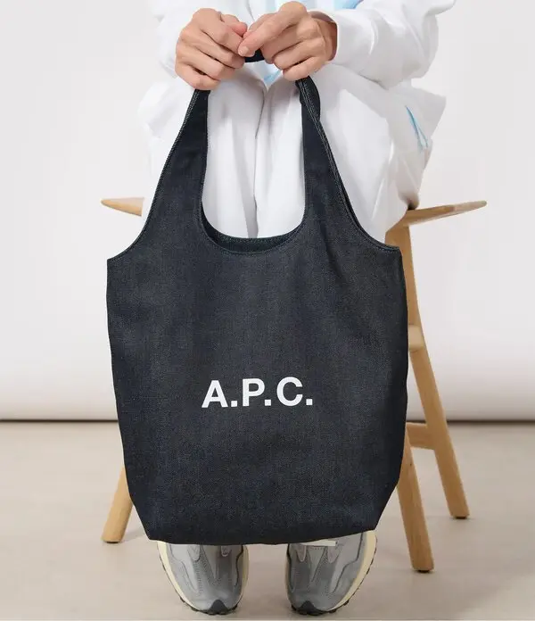 A.p.c. Logo Printed Large Tote Bag
