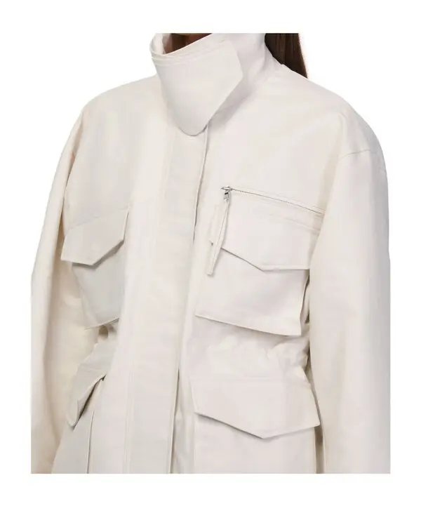 AGOLDE Long Sleeve Casual Jacket With Concealed Zipper And Flap Pockets