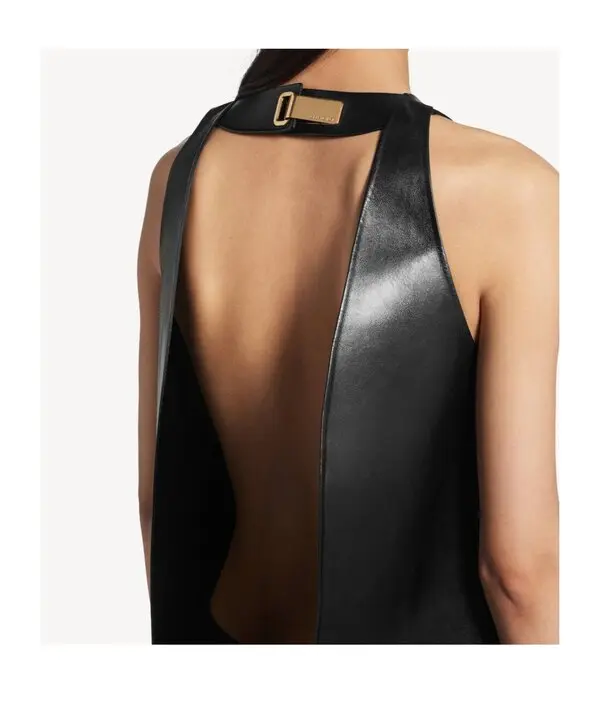 Balenciaga Double Smooth Light Lambskin Tulip Top
