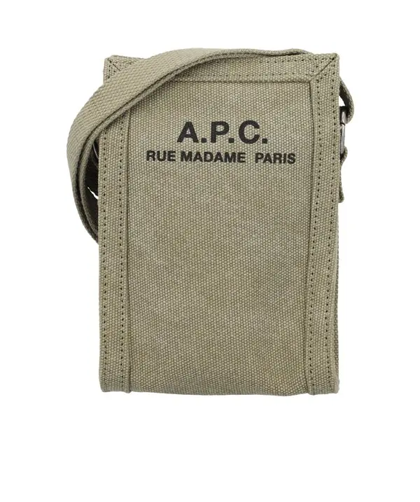 A.p.c. Logo Printed Crossbody Bag - Nude
