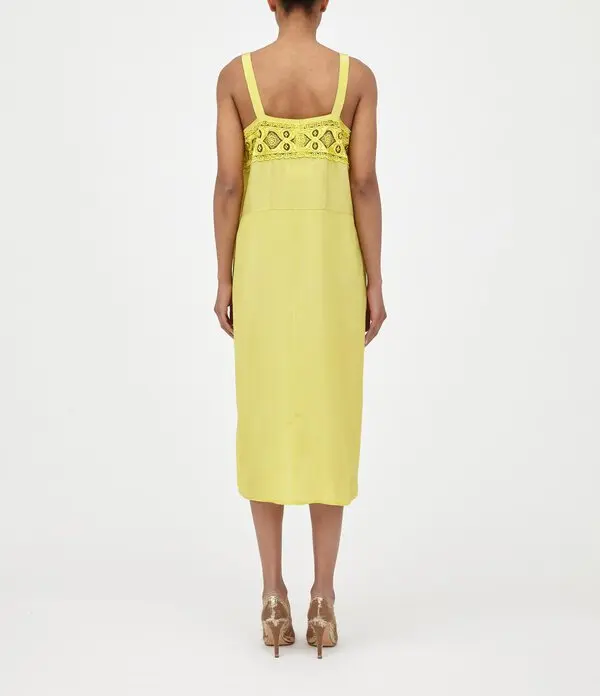 MAISON MARGIELA Lace Trim Midi Dress