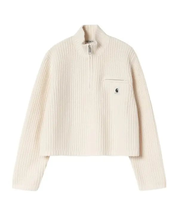 Carhartt Work In Progress Detroit Half-zip Sweater - Natural