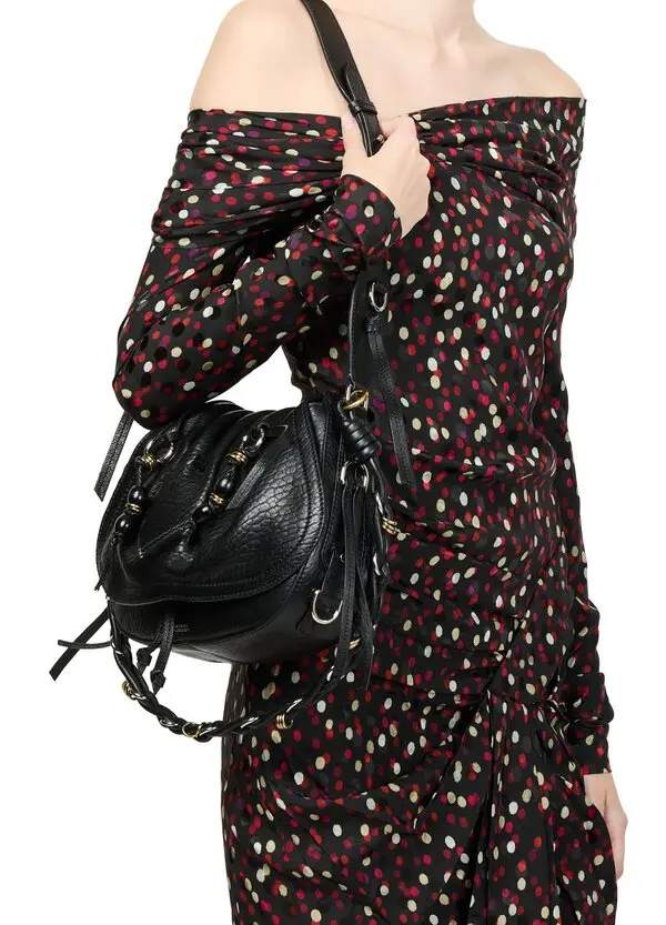 Isabel Marant Étoile Leather Drawstring Shoulder Bag