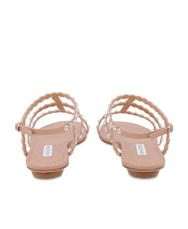 AQUAZZURA Logo Flat Sandals