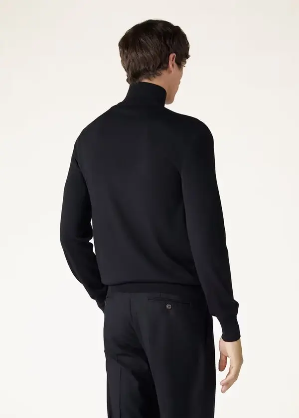 Loro Piana Freshly Cut Wool Semi-zipper Sweater
