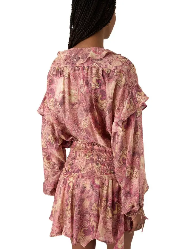 Isabel Marant Étoile Printed Blouse With Ruffle Detail