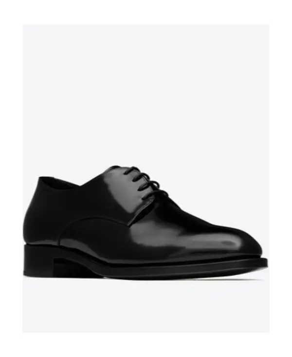 Saint Laurent Adrien Almond Toe Lace-up Shoes