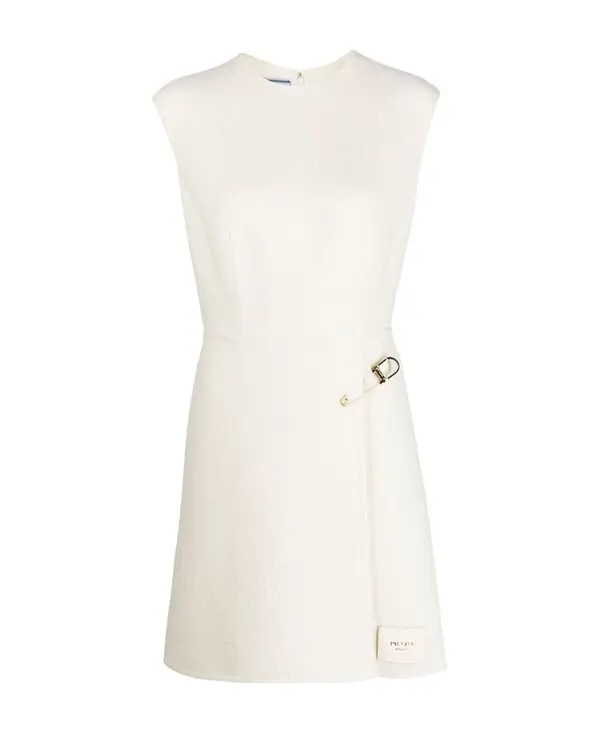 Prada Washed Twill Minidress - Ivory