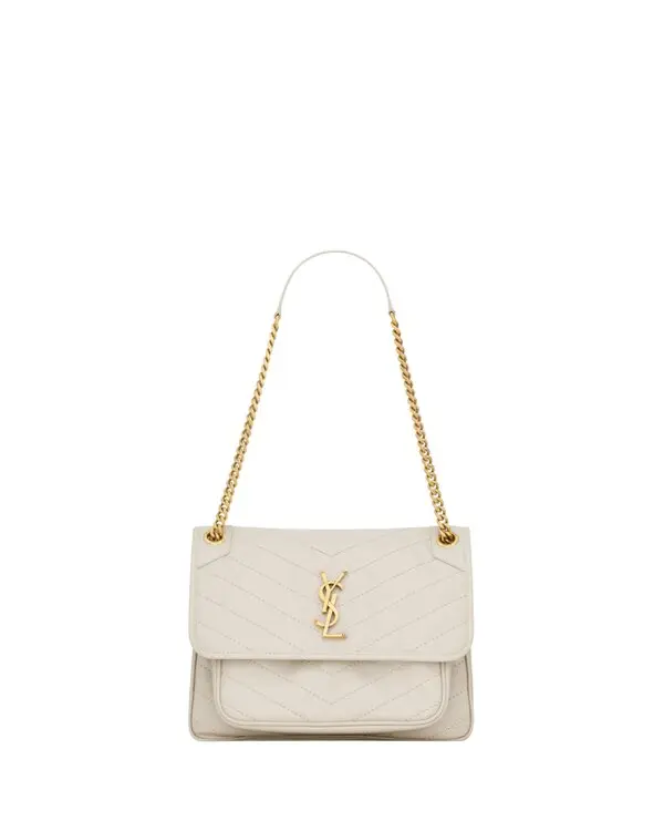 Saint Laurent Flap Shoulder Bag - White