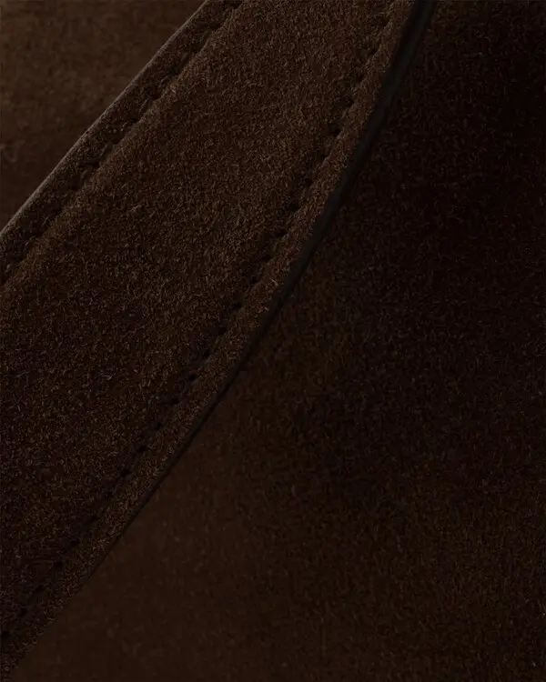 Prada Aimée Medium Suede Shoulder Bag - Dark Brown