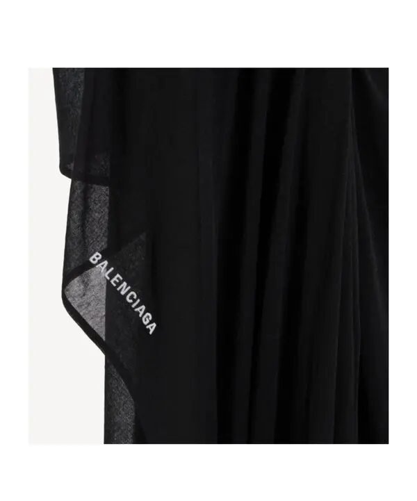 Balenciaga Stained Glass Drape Cape Dress