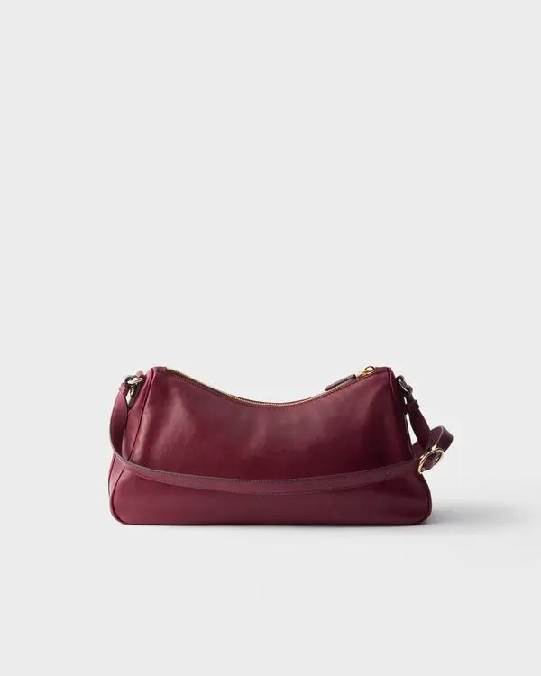 Prada Aimée Large Nappa Leather Bag - Amaranth