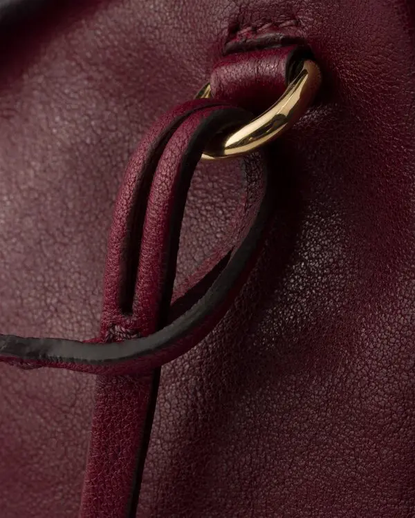 Prada Aimée Large Nappa Leather Bag - Amaranth