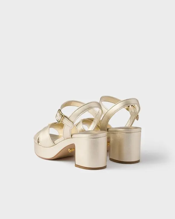 Prada Nappa Leather Platform Sandals