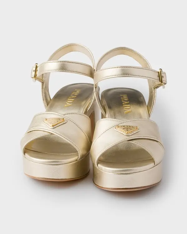 Prada Nappa Leather Platform Sandals