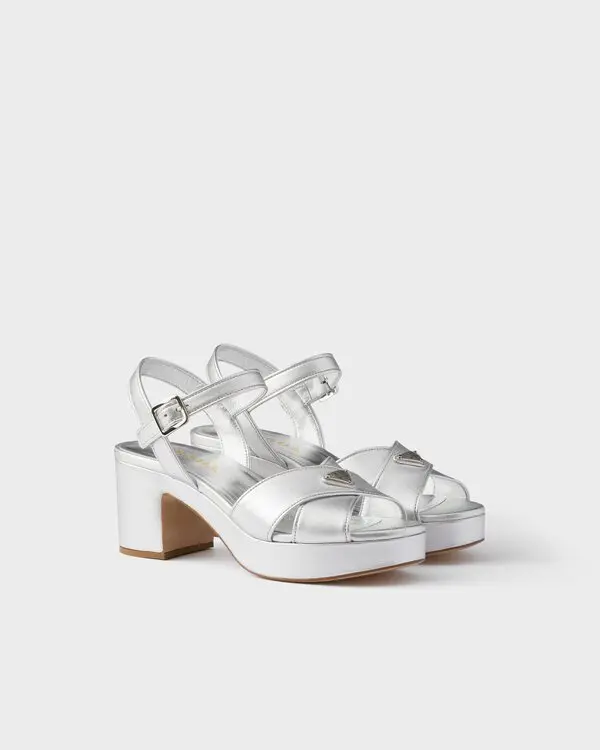 Prada Round-toe High-heeled Sandals