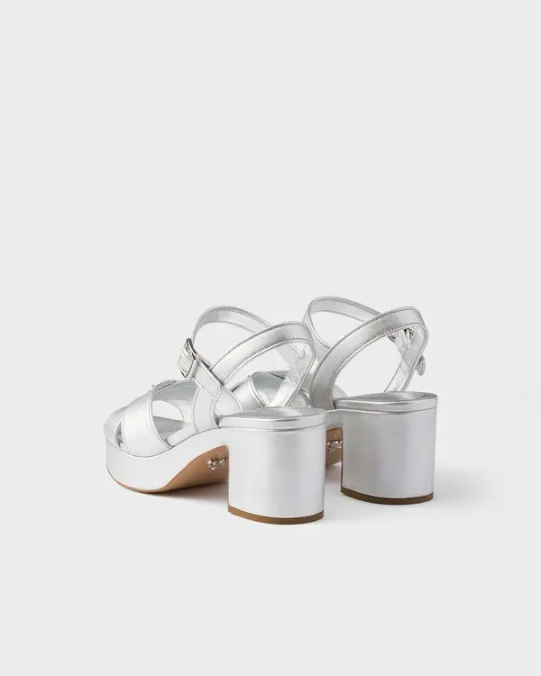 Prada Round-toe High-heeled Sandals