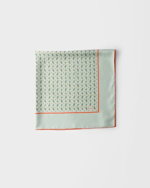 Prada Printed Twill Scarf 90