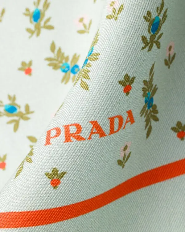 Prada Printed Twill Scarf 90