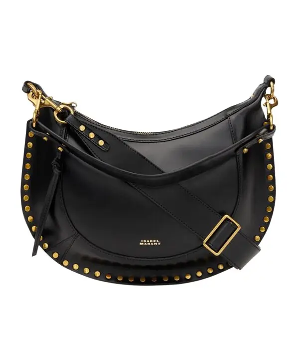 Isabel Marant Étoile Studded Leather Hobo Bag - Black