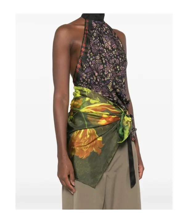 Dries Van Noten Silk Wrap Top