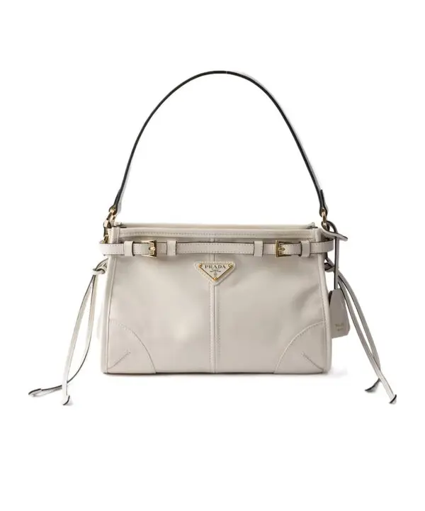 Prada Bonnie Small Leather Handbag - White