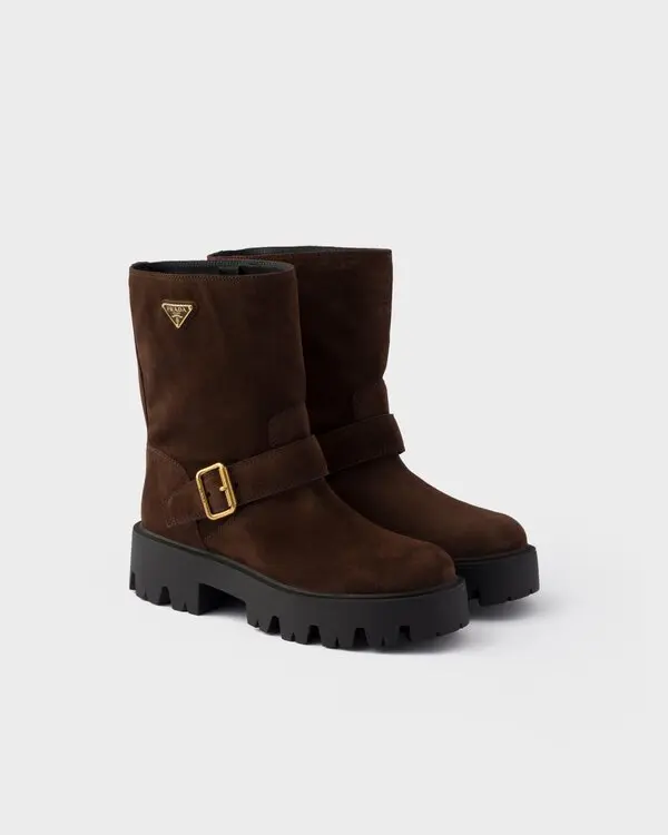 Prada Round-toe Ankle Boots