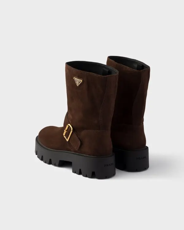 Prada Round-toe Ankle Boots