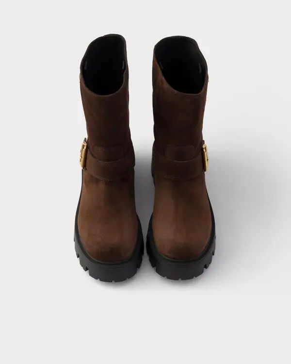 Prada Round-toe Ankle Boots