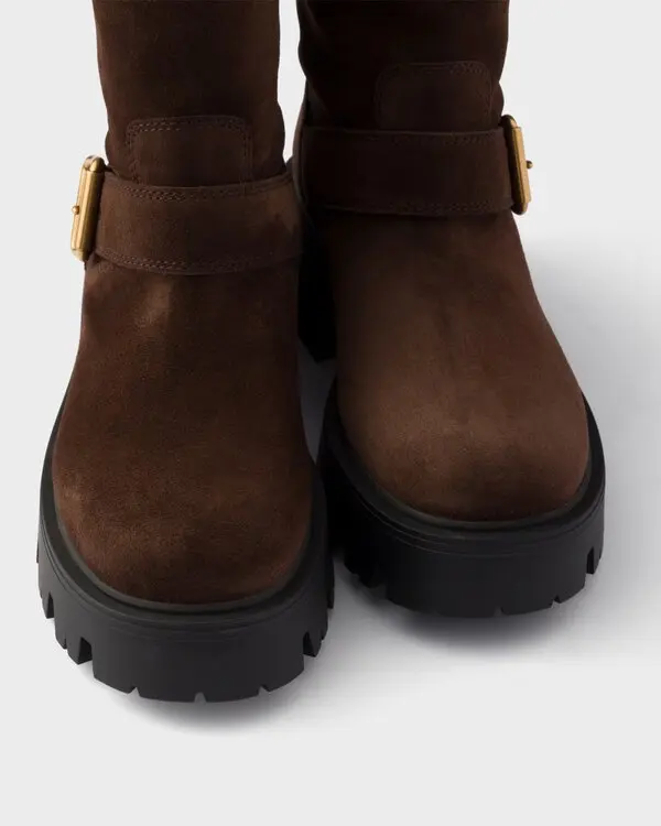 Prada Round-toe Ankle Boots