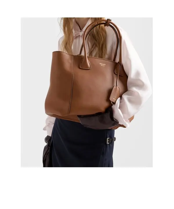 Prada Large Leather Tote Bag