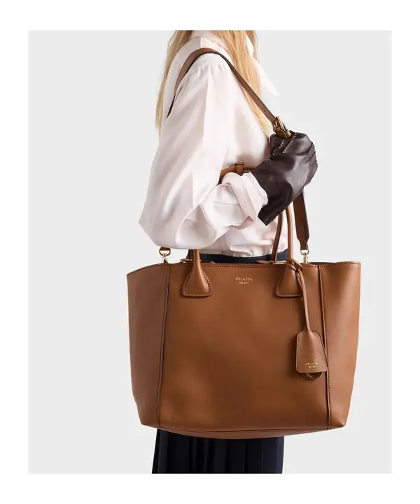 Prada Large Leather Tote Bag