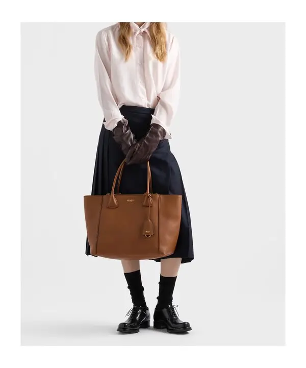 Prada Large Leather Tote Bag