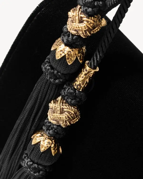 Saint Laurent Kate Clutch On Chain In Suede