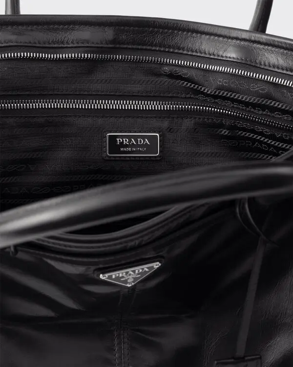 Prada Bonnie Leather Tote Bag